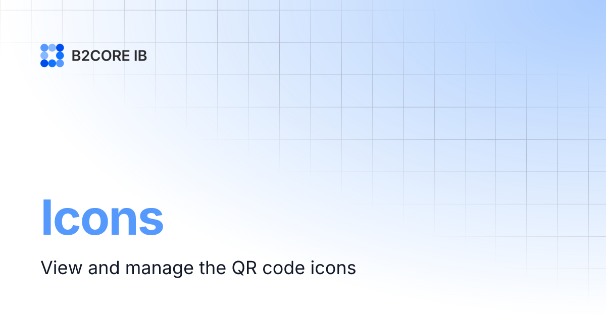Icons | B2CORE IB docs
