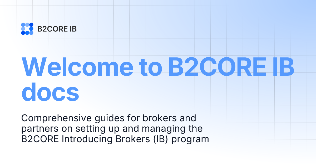 Welcome to B2CORE IB docs | B2CORE IB docs