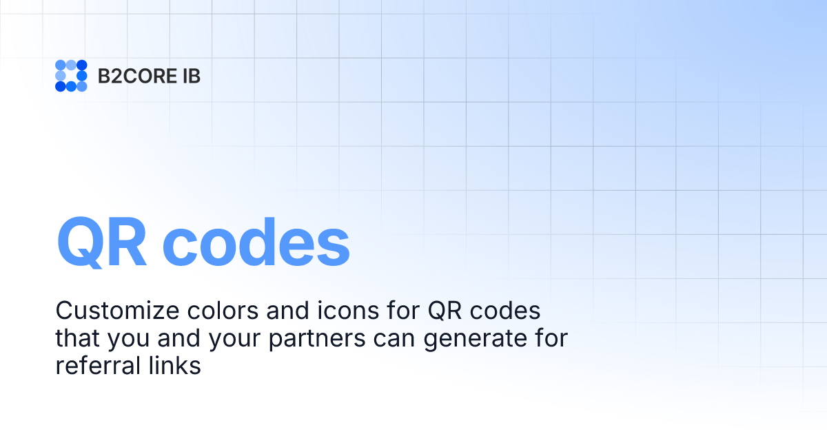 QR codes | B2CORE IB docs